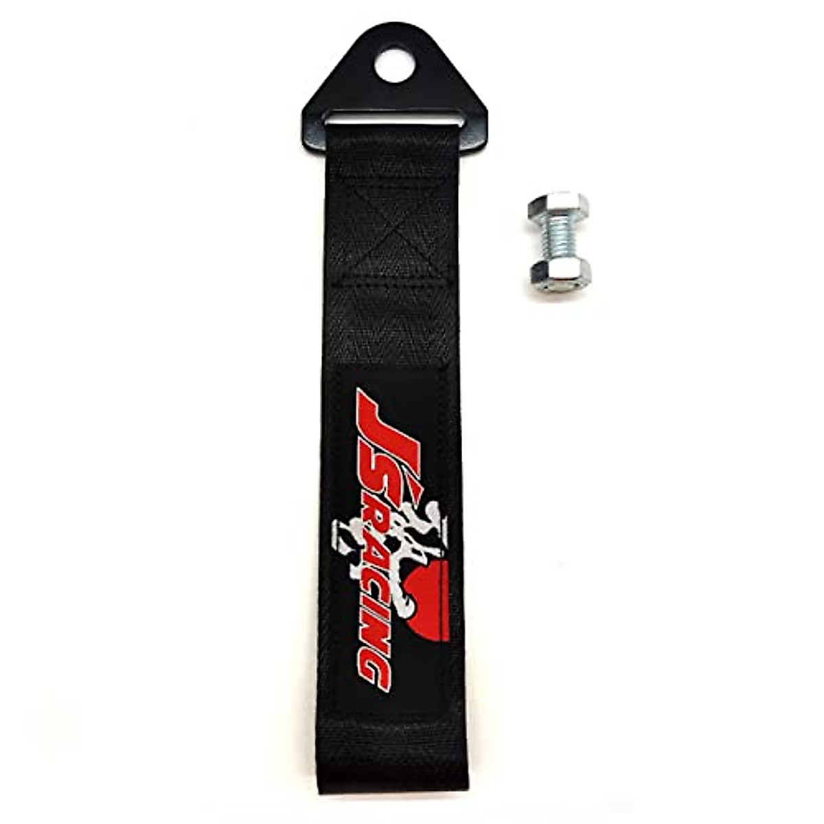 DWL Tow Strap JDM - Sports Racing Trailer Belt Personalized Traction Rope Hook for Front or Rear Bumper (B), Medium