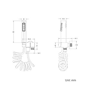 Bidet Sprayer for Toilet, Handheld Sprayer Kit Brass Cloth Diaper Sprayer Set Wall-Mounted Bidet Sprayer High Pressure Handheld Bidet Sprayer for Toilet Double Control Switch (Chrome)