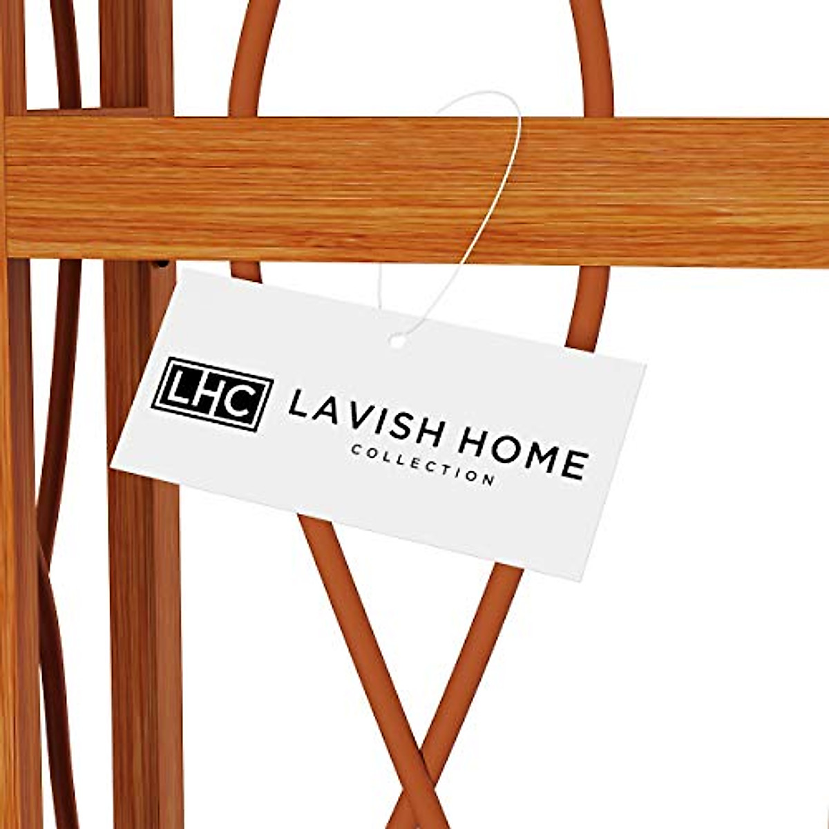 Lavish Home 4-Tier Wood Folding Corner Display Shelf