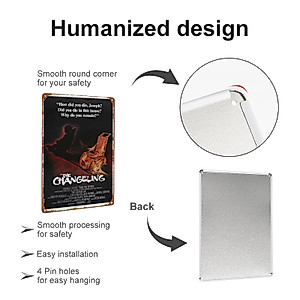 The Changeling Professional Tin Poster- Ideal Wall Decor for Bars, Cafes, Offices, Restaurants, Homes, Gardens, Shops, Clubs - 12 X 8 Inches