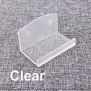 6 Adhesive Vinyl Record Holder, Strong Hold Album Record Wall Mount, Minimalist Vinyl Album Display Shelf for Wall Collection in Home Office - Clear