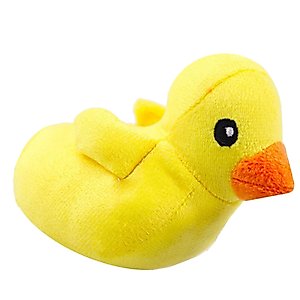 Dog Chew Toy, Squeaky Plush Dog Toy Delicate Little Yellow Duck Shaped Bite Resistant for Pet Supplies