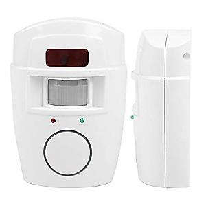 Motion Sensor Alarm, PIR Motion Sensor Detector Security Alarm System for Home Garage, 105dB Infrared Motion Alarm with Remote Control