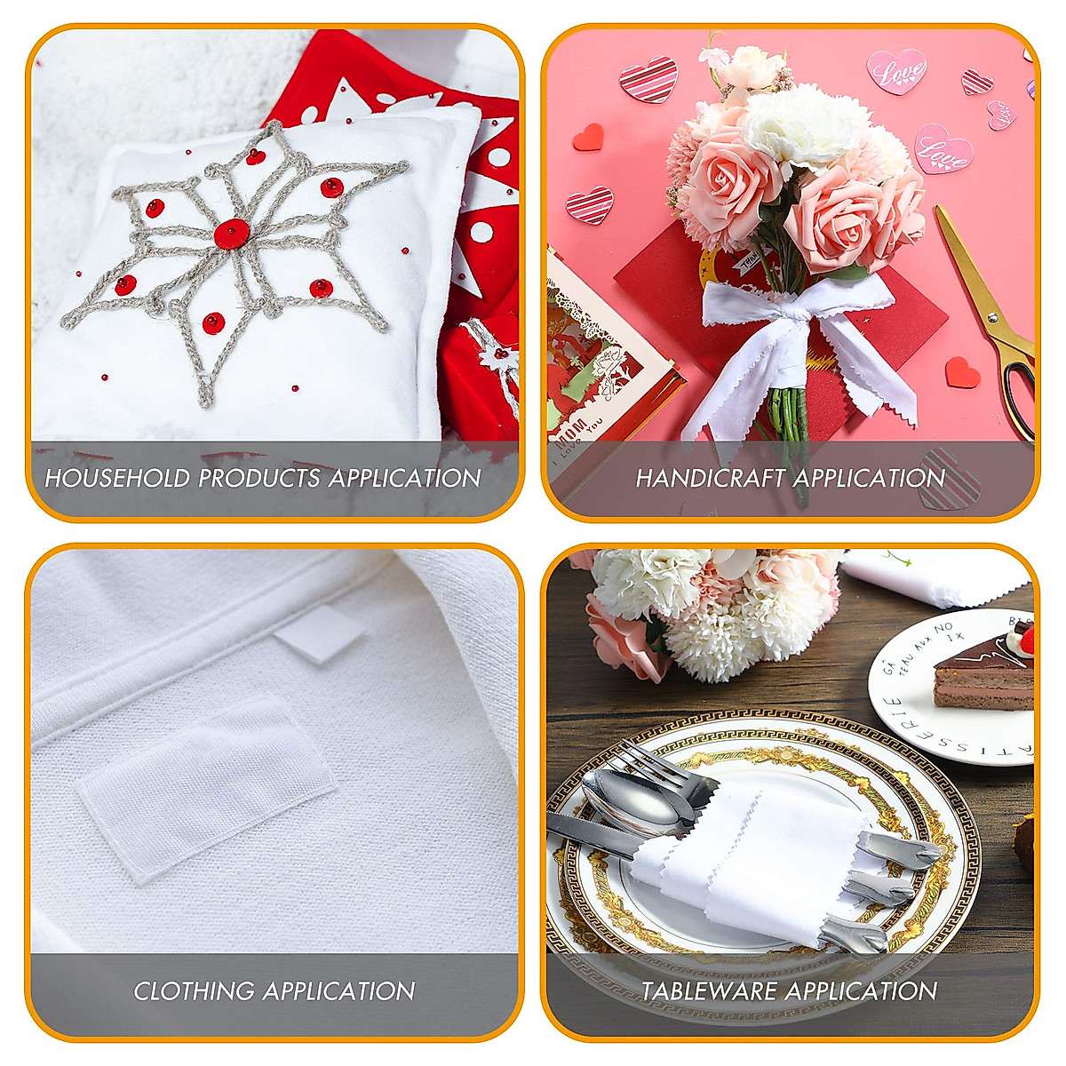 BOAO 40 Pieces Fabric Strips Rolls Collection Jelly Fabric Strips for Quilting Roll up Fabric Craft Patchwork Strips DIY Sewing Fabric Rolls for Handmade Favors (White, 2.5 x 44 Inch)