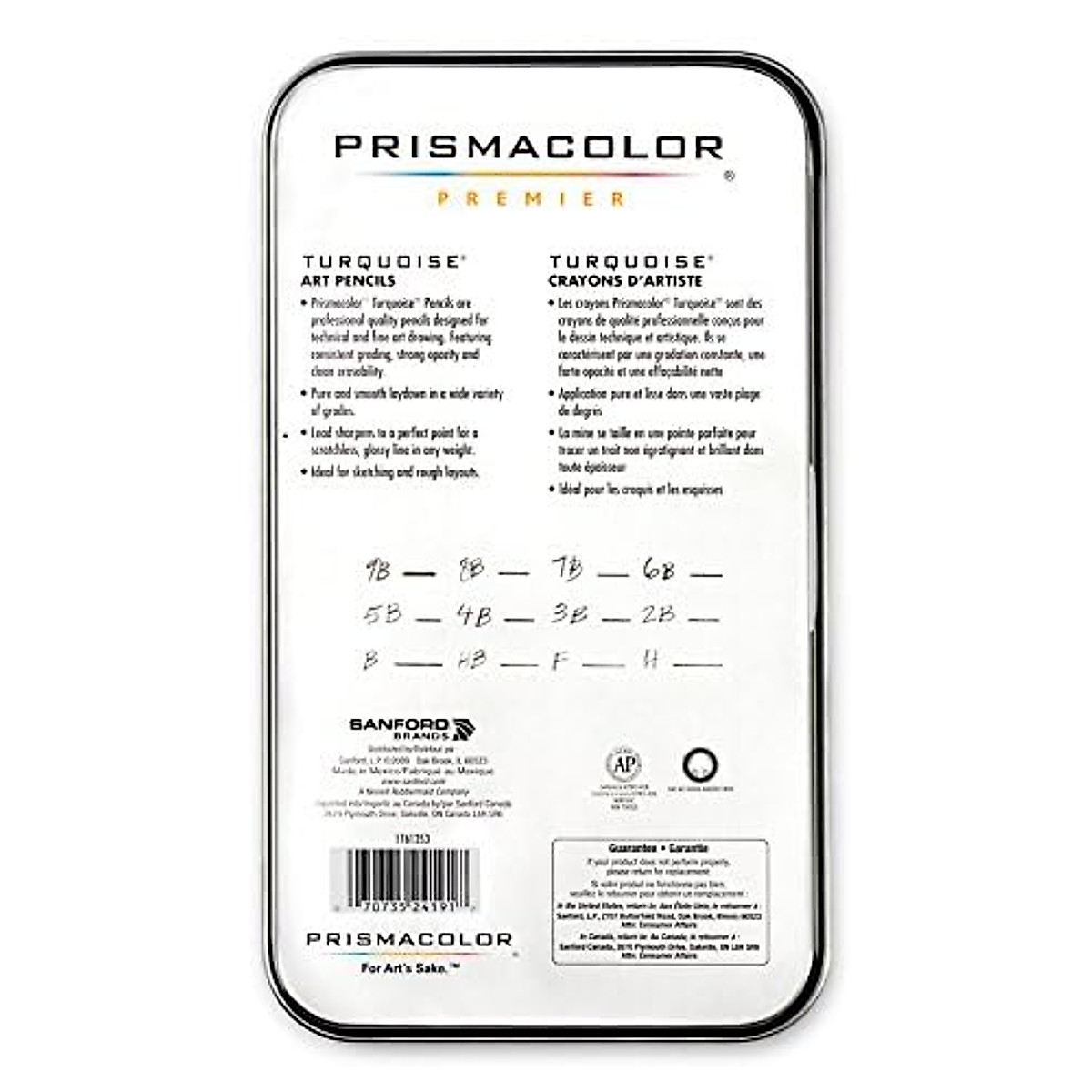 Prismacolor Premier Turquoise Graphite Sketching Pencils, Soft Leads, 12 Count