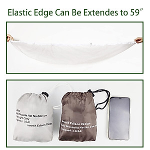 No-See-Ums Mosquito Net for Stroller Finest Holes Mesh 2000 Universal Size Stroller Bug Net, No Harmful Chemicals and Breathable for Stroller, Playpen & Car Seat Available in Grey or Coffee