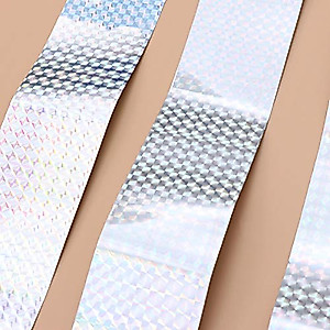 generic 10Pcs Hanging Reflective Bird Detterent Device Double Sided Reflective Tape Bird Scare Ribbon Reflective Hanging Spinners Keep Birds Away from Your Garden Farm