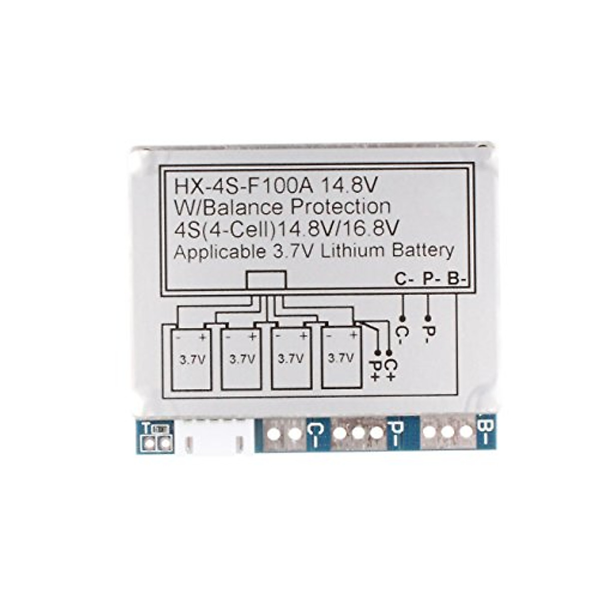 NOYITO 100A 4S 3.7V Lithium Battery Protection Board 14.8V with Balance Over-Current Over-Charge Over-Discharge Protection