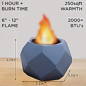 Aobaks Tabletop Fire Pit, Baclcony Fire Pit, Concrete Table Top Fire Pit, Personal Fire Bowl Outdoor Fireplace for Indoor and Outdoor Use.