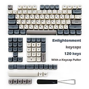 XDK Custom Keycaps 120 Keys(PBT XDA Dye-Sub) Enlightenment Japanese Keycap Set