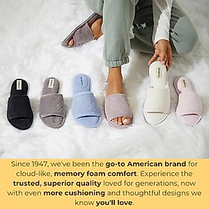 Dearfoams Women's Beatrice Side Gore Slide Slipper, Iceberg, X-Large