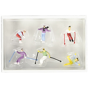 10313 Downhill Skiers pkg(6) HO Scale Figure