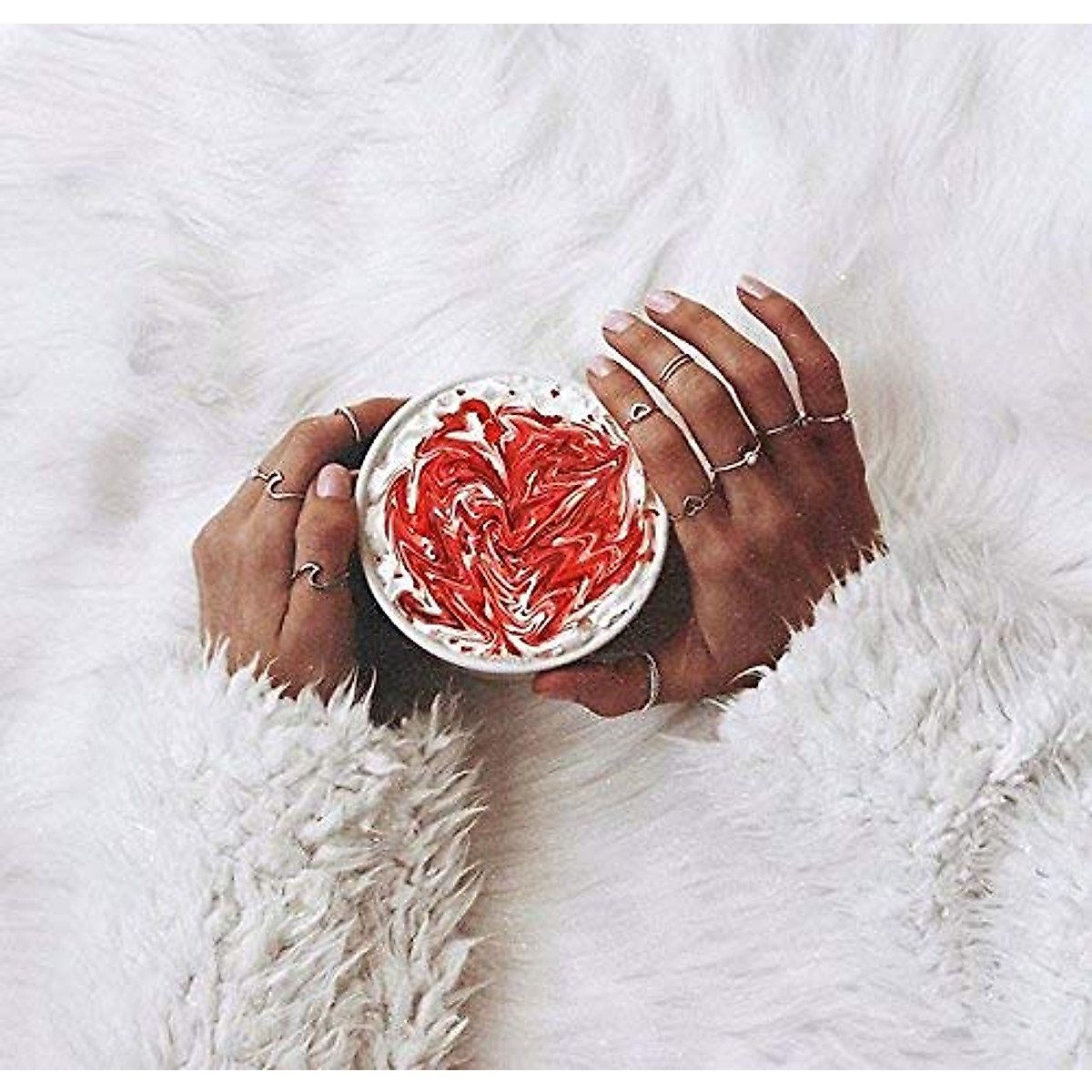 Pura Vida Ocean Wave Ring for Women, Silver or Gold or Rose Gold Plated .925 Sterling Silver Band, Beach -Themed Jewelry (Silver, 8)