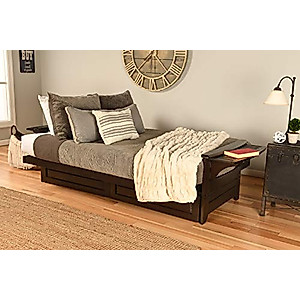 Kodiak Furniture Phoenix Frame with Suede Fabric Mattress in Espresso/Gray
