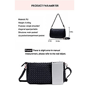 PODODNOE Shoulder Bag Underarm Bag Handbag Trendy Evening Clutch Purse (Black)