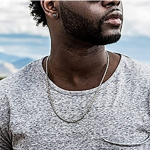 Giftall 2MM Rope Chain Necklace Stainless Steel Twist Rope Chain Necklace for Men Women 18 Inches