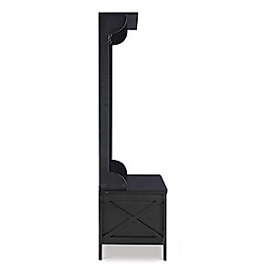 Linon Home Decor Anna Hall Tree-Wide Bench, Black