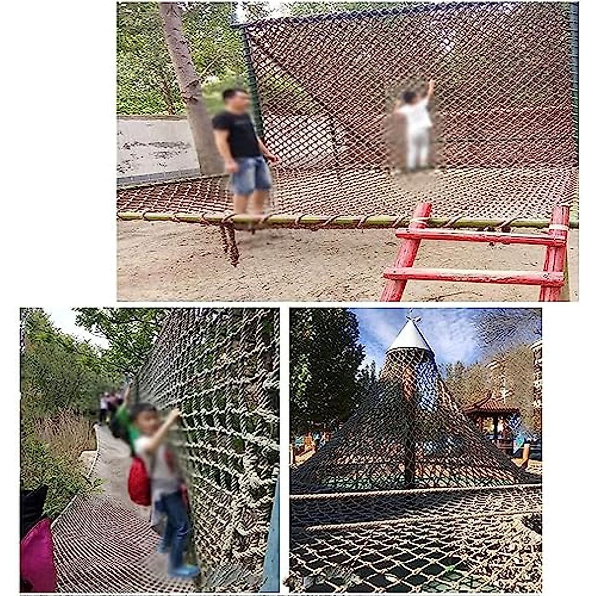 EkiDaz HXRW Rope Net Climbing Net for Kids Protective Safety Net Portable Rope Net for Outdoor Treehouse Playground Playground Sets for Backyards (Size : 4 * 7m(12.12 * 21.21ft))