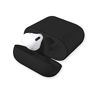Charging Case for AirPod Charger Replacement Compatible with AirPods 1st & 2nd Generation Support to Sync to Phone (Black)