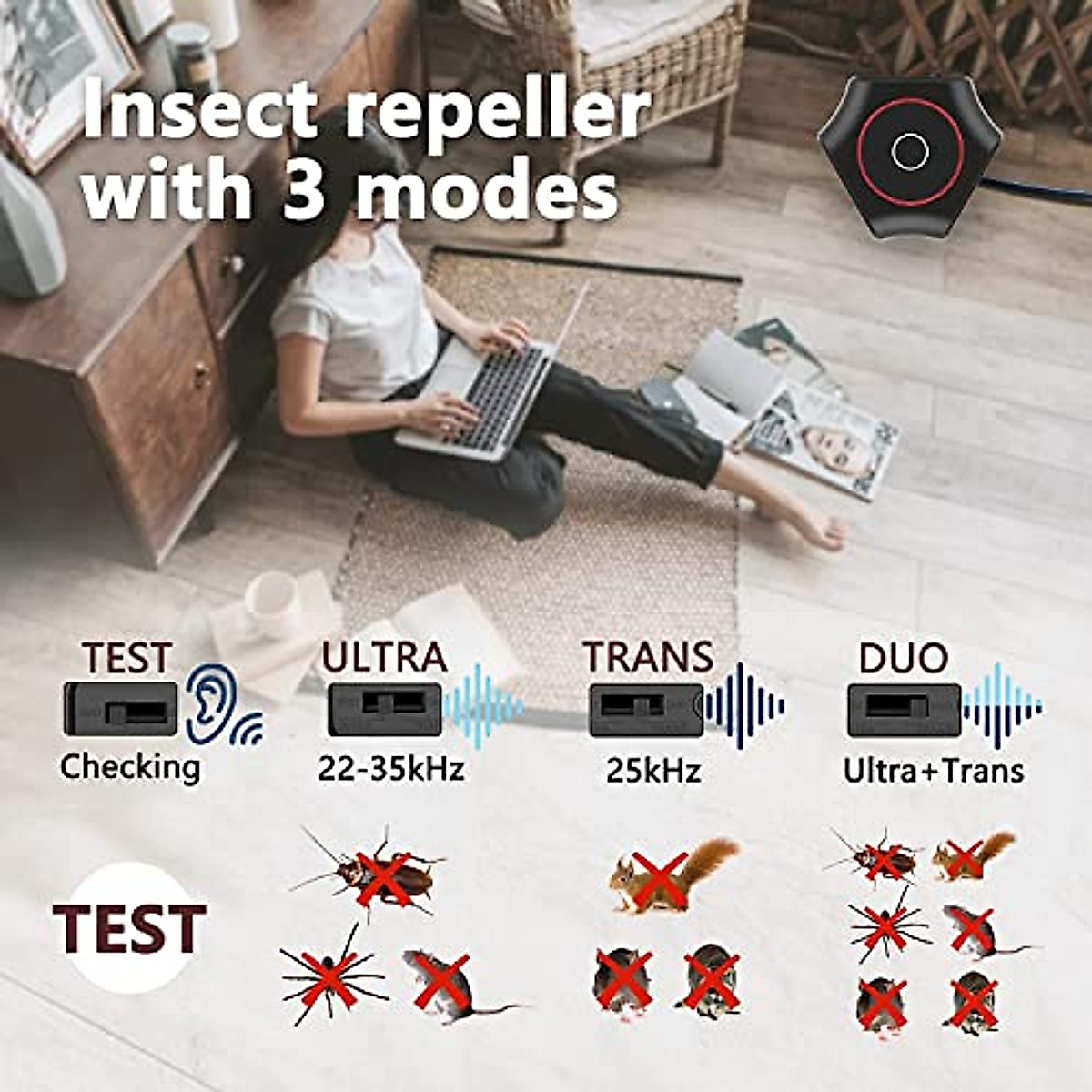 Virine Mice Repellent Plug-ins, Rodent Squirrels Repellent Indoor Ultrasonic Pest Repeller Mouse Deterrent Rat Control for Home Attic Garage RV