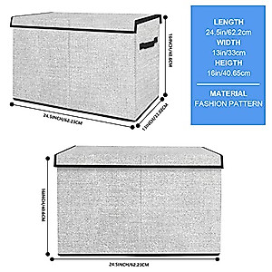 homyfort Toy Storage Box Chest Bins with Lids and Over The Door Organizer Bundle (White)