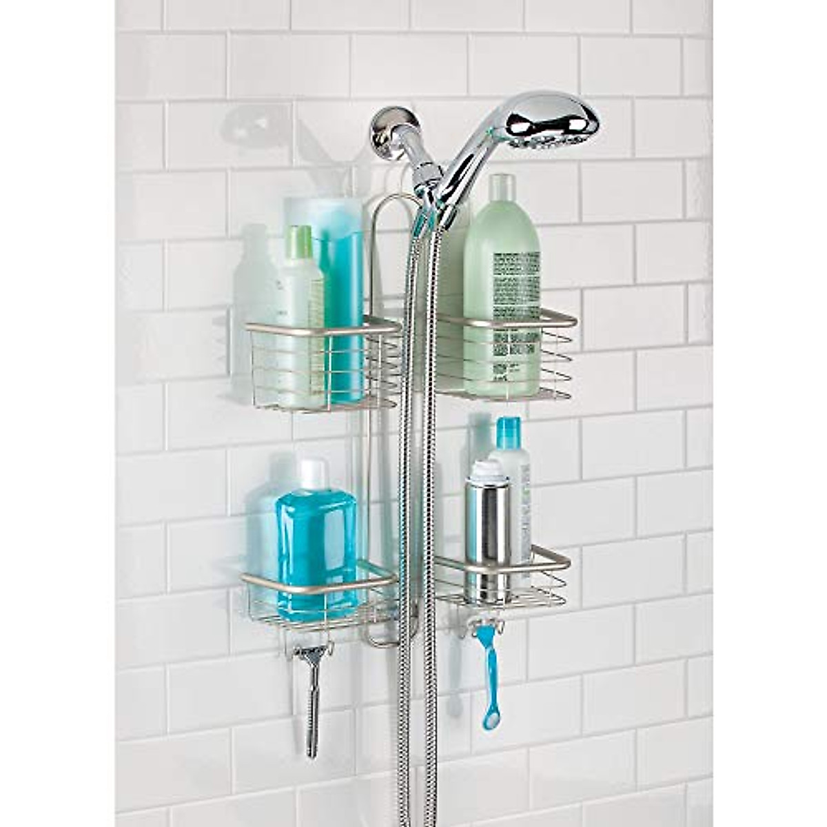 InterDesign Forma Hanging Shower Caddy – Bathroom Storage Shelves for Shampoo, Conditioner and Soap, Bronze
