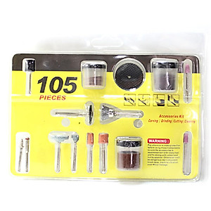 105Pcs Rotary Tool Accessories Kit for Electric Grinder Sander Polisher Drill Parts