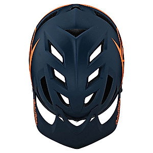 Troy Lee Designs Adult|All Mountain|Bicycle Half Shell A1 Helmet Classic W/MIPS - (Tangelo/Marine, X-Small/Small)