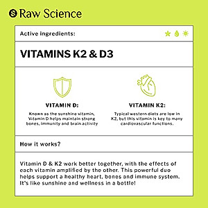 Liquid Vitamin D3 K2 10000 iu & 200 mcg - Vitamin D with MK7 Vitamin K2 Drops - Bone Density & Heart Support Liquid Vitamins for Women & Men, High Absorption Vit K2 D3 Vitamin Supplement - 2 fl oz