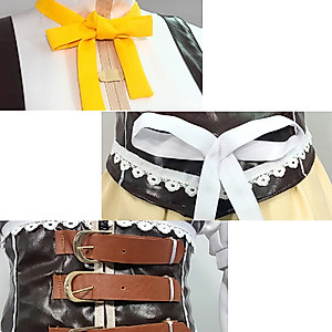 TMSREBU Tomoe Mami Cosplay Costume Outfit Dress Uniform Halloween Suit Full Set(BBM,Wig,L)