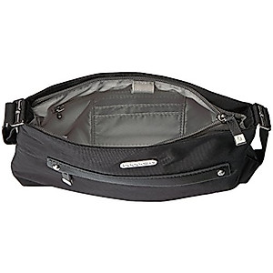 Baggallini womens All Around Crossbody, Black With Sand Lining, One Size