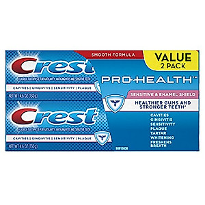 Crest Pro-Health Sensitive & Enamel Shield Toothpaste, 4.6 Ounce (Pack of 2)