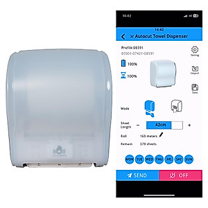 Paper Towel Dispenser Wall Mount, Commercial Touchless Hand Towel Holder with Lock, 8 Inch Roll, Automatic Tissue Dispensers for Bathroom Kitchen Office