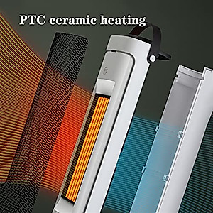 Outdoor Garden Heater Electric Space Heater, Oscillating Ceramic Heater 2200W – Portable Heater with 3 Modes, Overheat Protection and Knob Operation, for Home Office Patio Hea