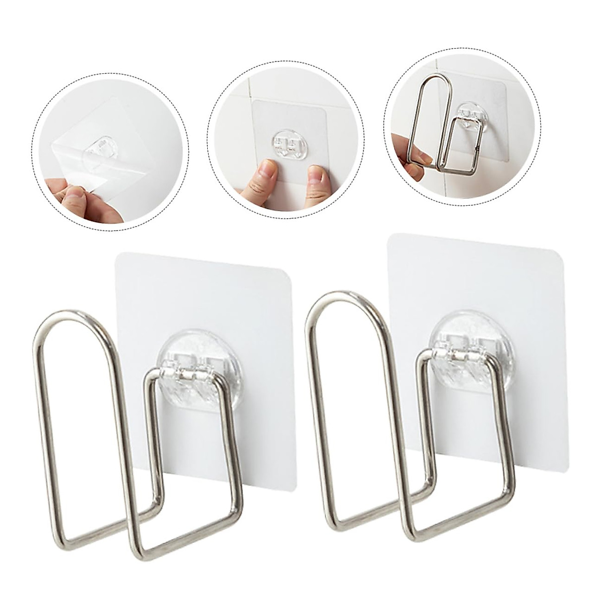 Hemoton 4pcs Wall Mounted Pot Lids Holder Wall Door Mounted Pan Lid Cover Hanger Rack Kitchen Utensil Cutting Board Organizer for Home and Kitchen Use