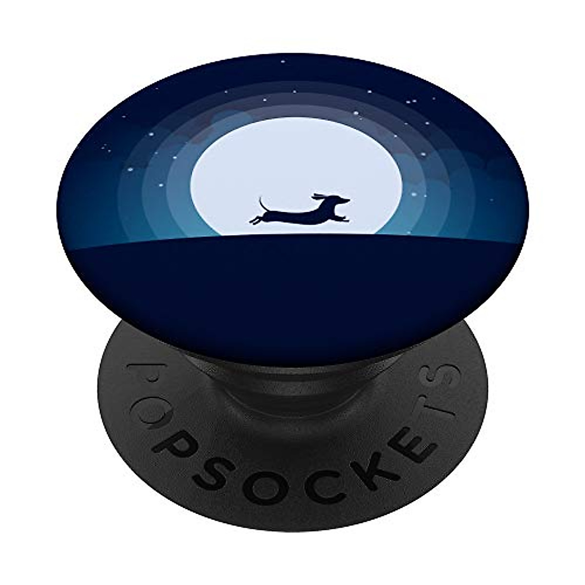 Dachshund with Moon for doxie lovers PopSockets PopGrip: Swappable Grip for Phones & Tablets
