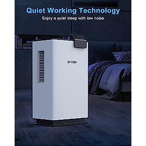 Dehumidifiers for Home Up to 7500 Cubic Feet, SEAVON Dehumidifier with Remote Controller, Auto-off, 2 Working Modes Quiet and Portable Dehumidifiers Perfect for Bedroom, Bathroom, Basement, RV