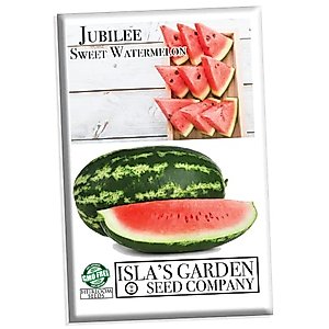 Jubilee Sweet Watermelon Seeds for Planting, 50+ Heirloom Seeds Per Packet, (Isla's Garden Seeds), Non GMO Seeds, Botanical Name: Citrullus lanatus, Great Home Garden Gift