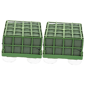 VOSAREA 8 Pcs Flower Sucker Large Flower Cage Holders Flower Arranging Foam Blocks Floral Foams Tray DIY Flower Mud Base Florist Supplies Wedding Car Decoration Arched Suite Plastic