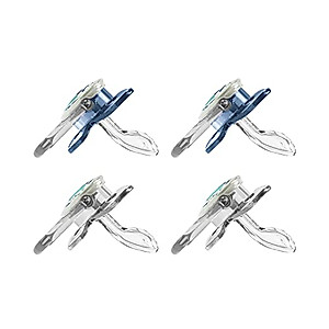 Dr. Brown's PreVent Orthodontic Baby Pacifier, Suction Free Air Channel, Contoured Butterfly Shield is Gentle on Face, Made in USA, Stage 2, 6-18m, 4-Pack, Glow in the Dark - Blue