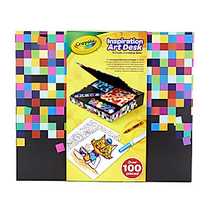 Crayola Inspiration Art Desk, Over 100 Piece, Art Set, Gift for Kids, Age 4, 5, 6, 7, 8