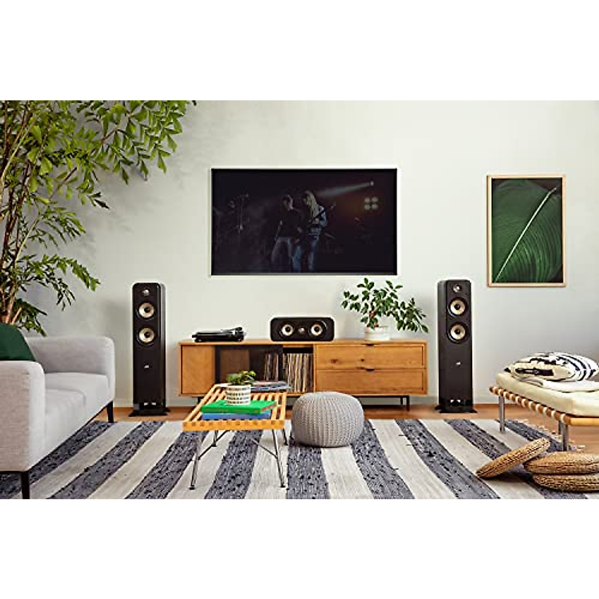 Polk Signature Elite ES55 Tower Speaker - Hi-Res Audio Certified, Dolby Atmos & DTS:X Compatible, 1" Tweeter & (2) 6.5" Woofers, Polk Power Port Technology for Effortless Bass, Stunning Black