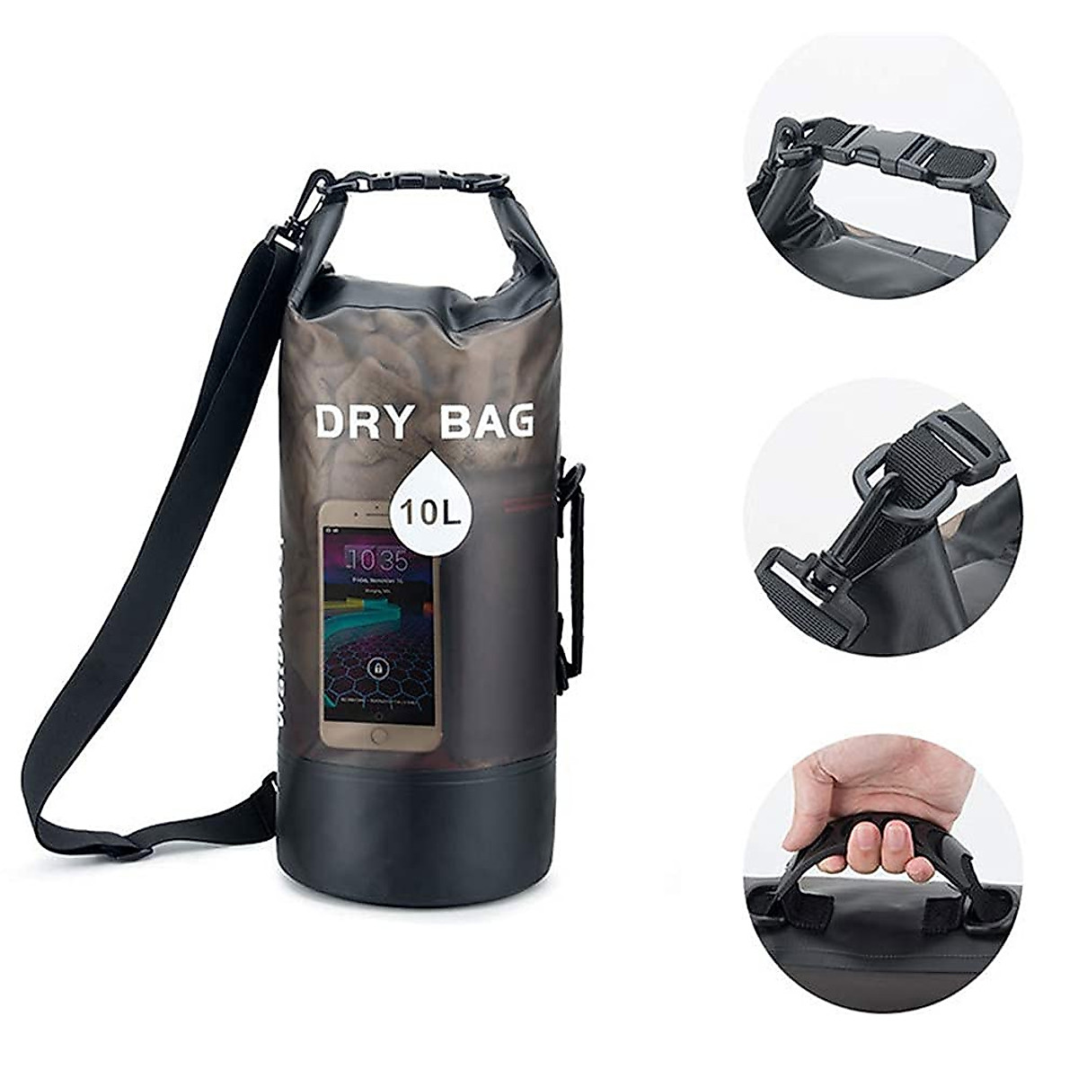 XJPB Waterproof Dry Bag,Waterproof Dry Bag Backpack,10L 20L,for Water Sports - Fishing, Boating, Kayaking, Surfing, Rafting Gifts,Blue,10L