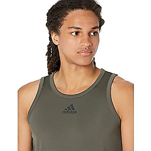 adidas Men's Heathered Tank Top, Utility Grey, Large