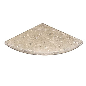 Premium Quality Durango Cream Filled and Honed Ivory Light Travertine Corner Shelf 9'' (1)