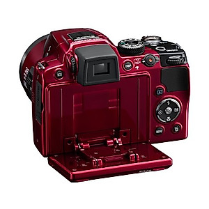 Nikon COOLPIX P500 12.1 CMOS Digital Camera with 36x NIKKOR Wide-Angle Optical Zoom Lens and Full HD 1080p Video (Red)