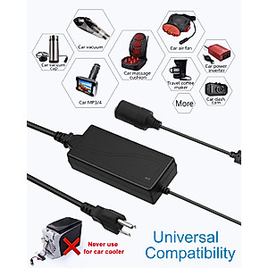 ALITOVE AC to DC Converter 12V 5A 60W 100-240V to 12V Car Cigarette Lighter Socket AC/DC Power Adapter Power Supply for Car Vacuum Cleaner Car Fan Car MP3 Other Car Devices Under 60W