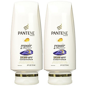 Pantene Sulfate Free Conditioner for Damaged Hair, Repair and Protect, 24 Fl Oz (Pack of 2) (Packaging May Vary)