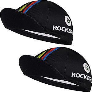 Hysenm 2 Pack Cycling Cap Helmet Liner Skull Cap for Men, Bike Hat Cycling Cap for Men Under Helmet Motorcycle Bicycle Caps Sweat Caps