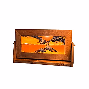 Exotic Sands - Americas Most Popular Gift! Md13 Medium Alder Frame (Sunset Orange) FASTSHIPPIG - American Made Quality - Sandscapes - Hourglass Sand Timer Men's Gift